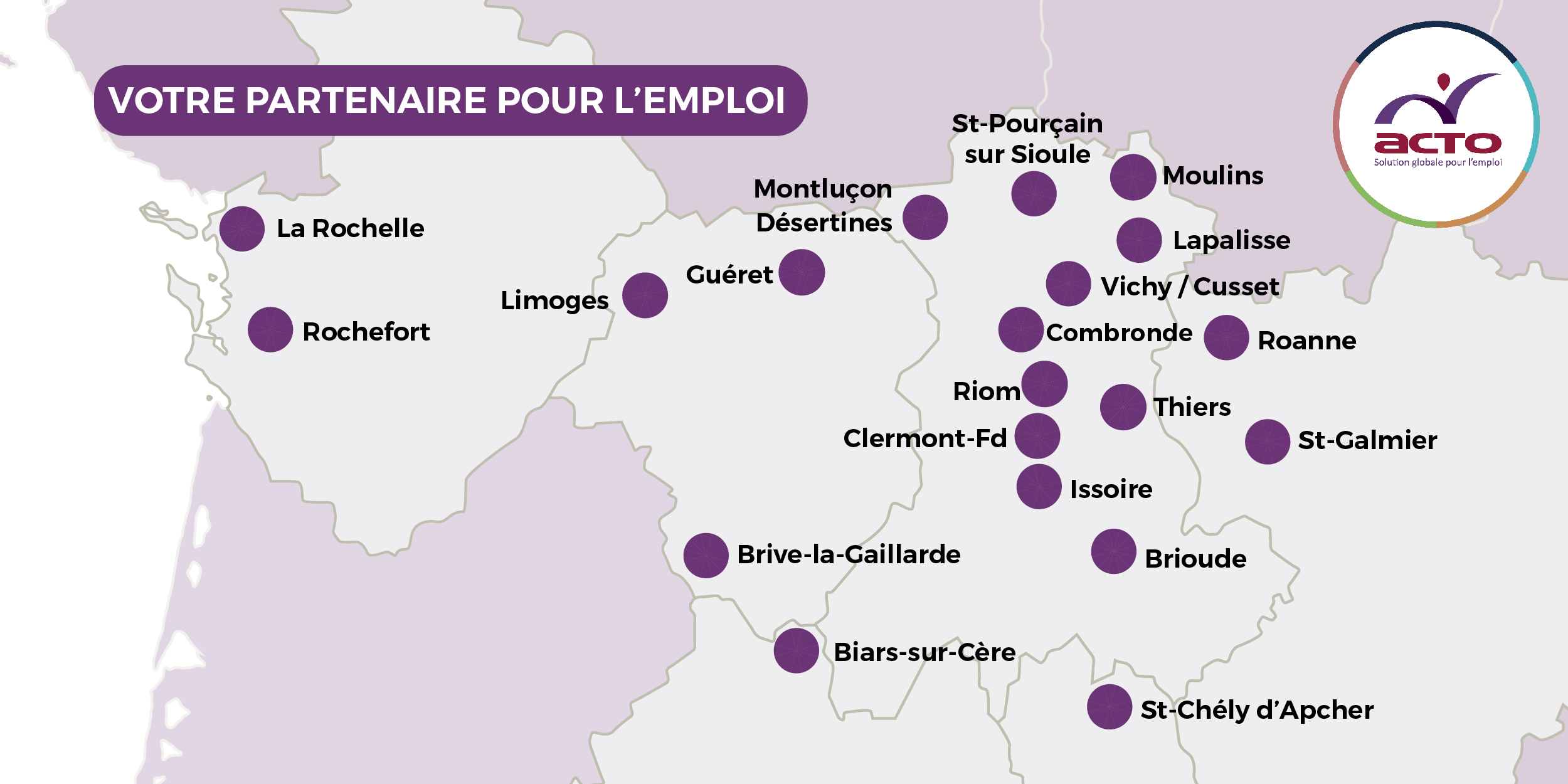 Nos agences - Réseau ACTO